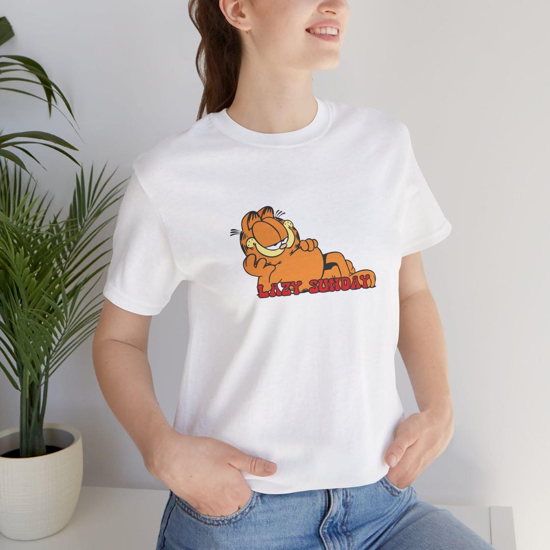 Garfield Relaxation Tee,funny Graphic T-shirt,cat Lovers,unisex Tee for ...