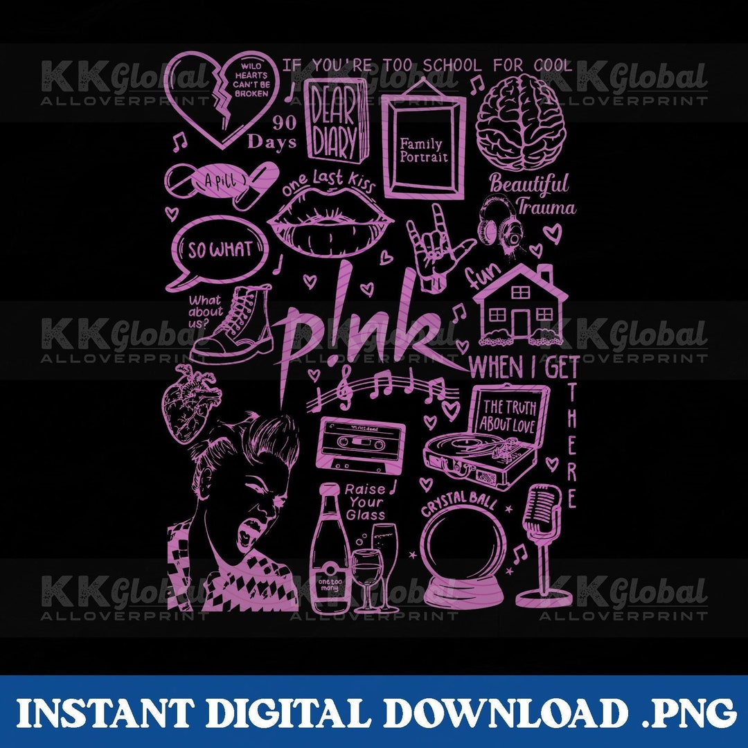 Pnk Lyric Album Song Doodle Art Png Digital Png 200723D1-4 - Etsy