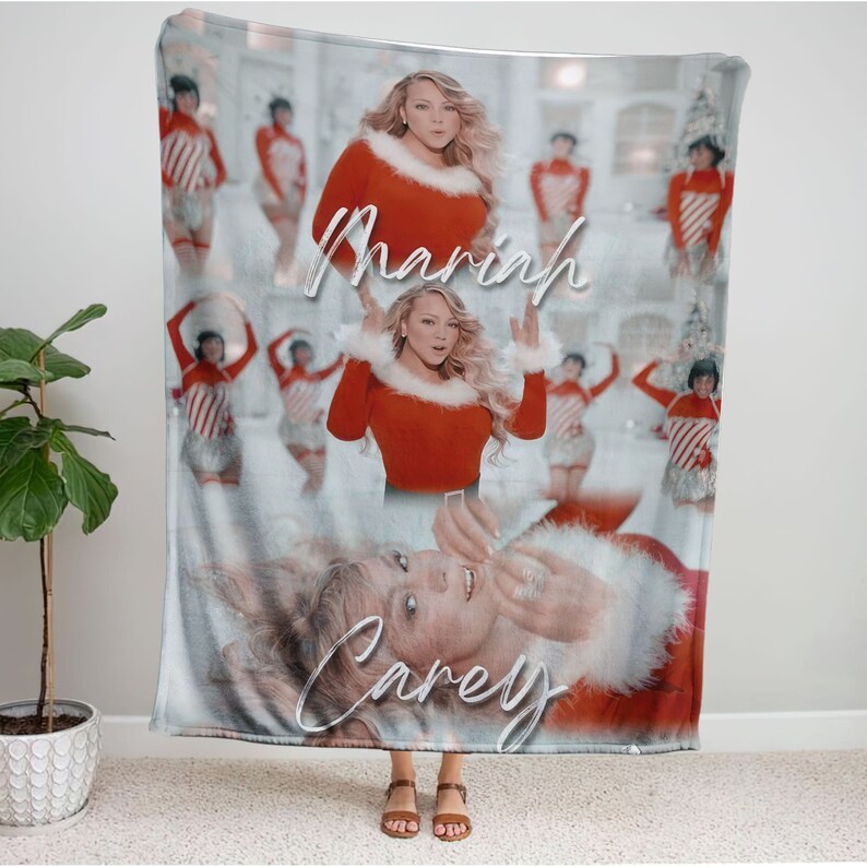 Mariah Carey Red Fleece Blanket Mariah Carey Merch Christmas - Etsy