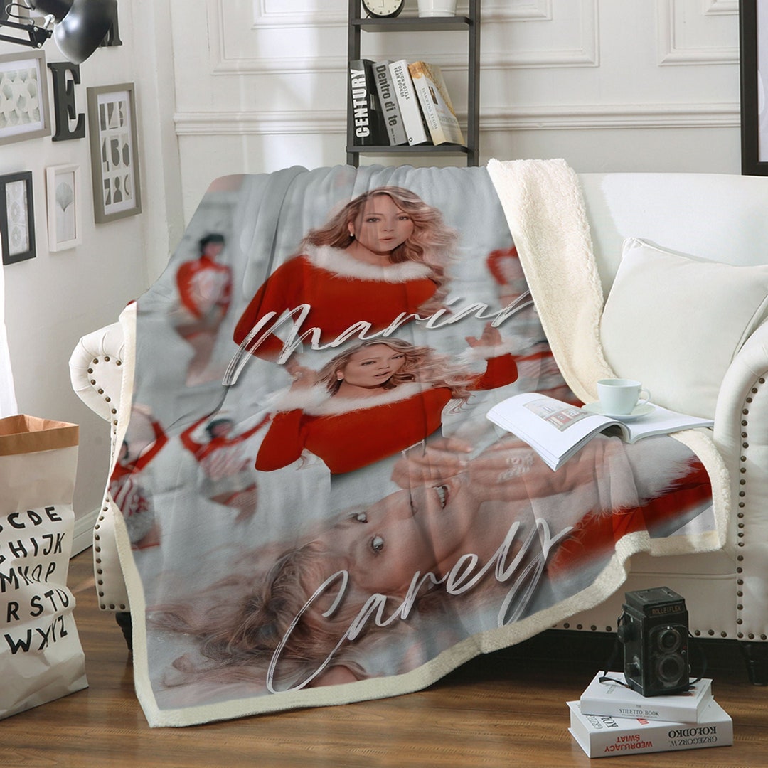Mariah Carey Red Fleece Blanket Mariah Carey Merch Christmas - Etsy