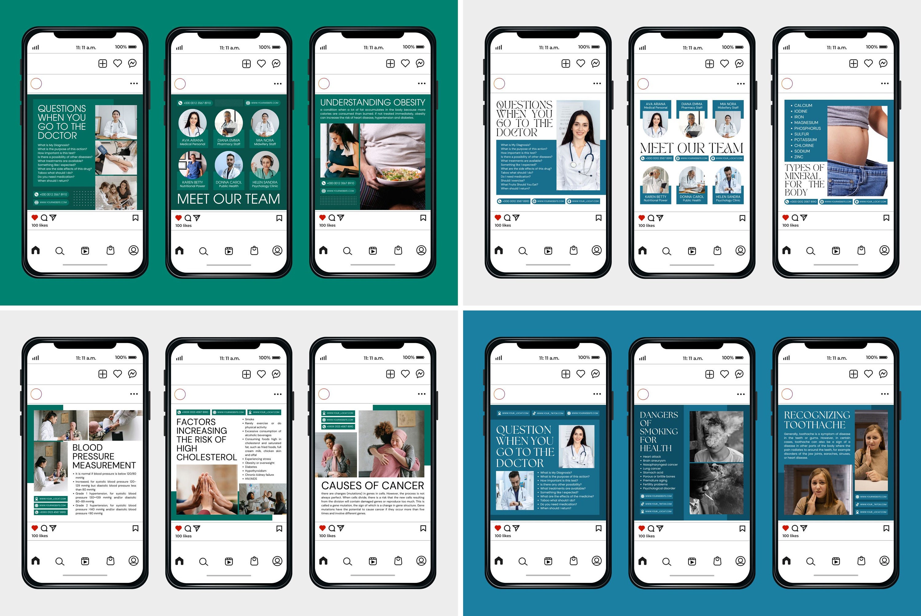 Medical Bundle, Medical Pack, Medical Templates, Medical Canva, Medical ...