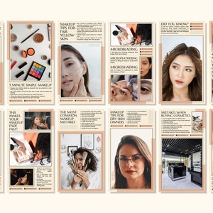 Makeup Template, Makeup Canva, Makeup Social Media, Makeup Instagram ...