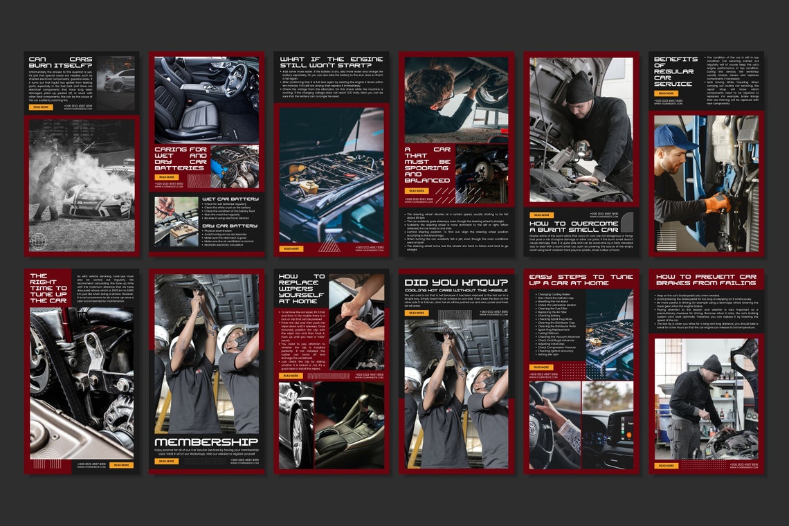 Mechanic Canva, Mechanic Social Media, Mechanic IG Templates, Mechanic ...