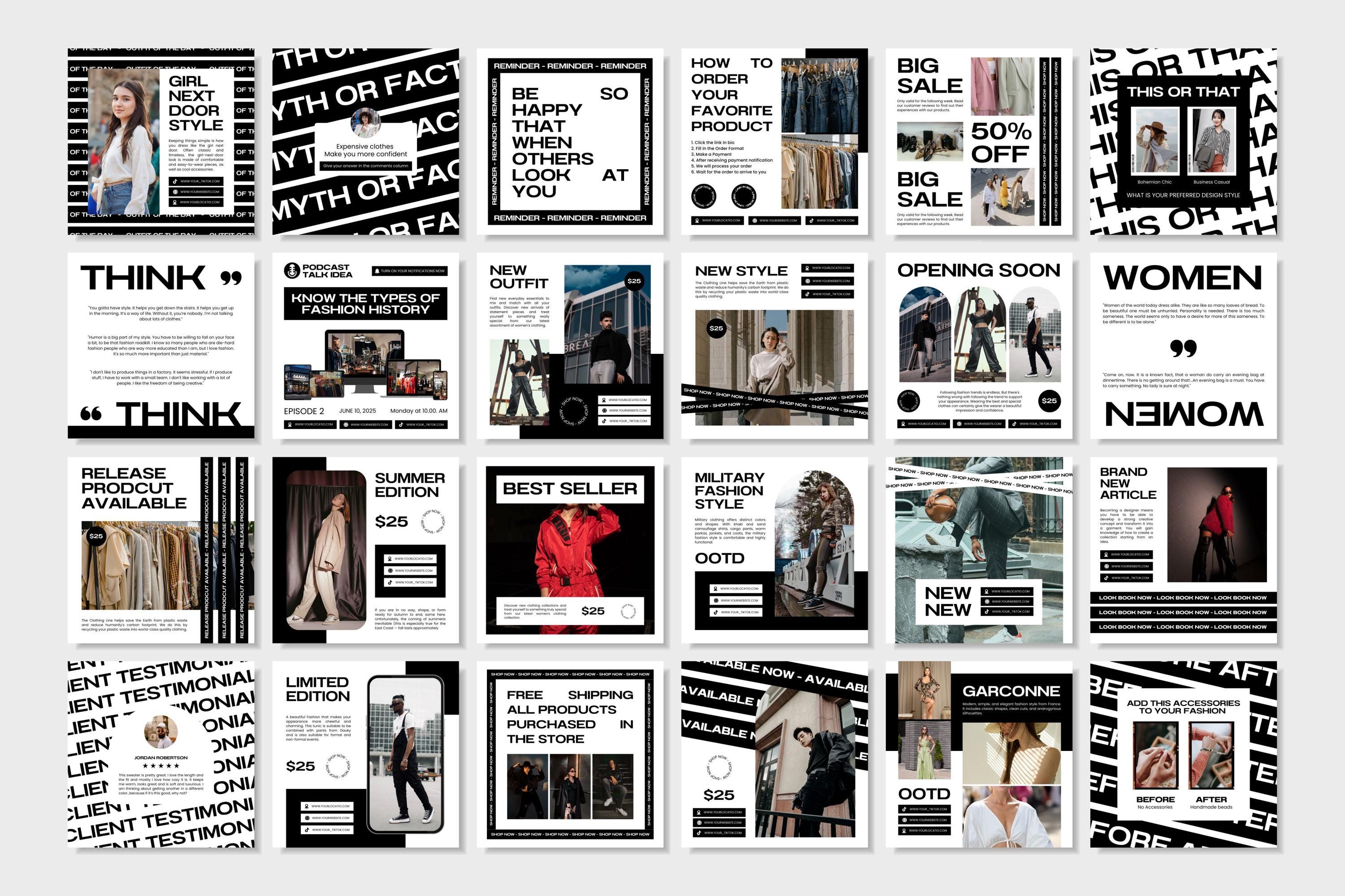 Canva Fashion, Social Media Fashion, Instagram Fashion, Fashion ...