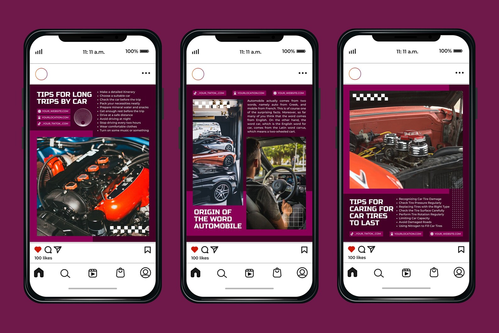 Mechanic Social Media Posts-stories-icons, Mechanic Canva Posts-stories ...