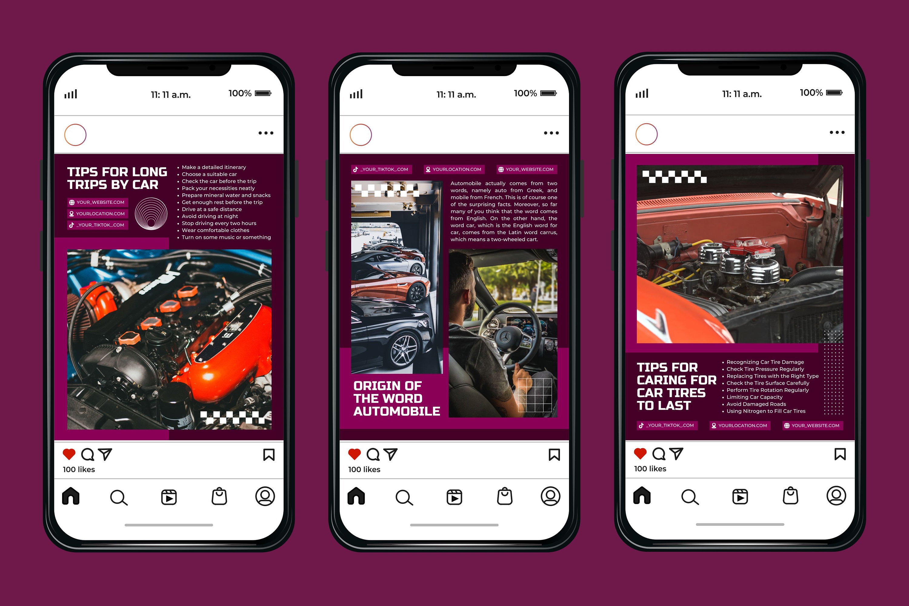 Mechanic Social Media Posts-stories-icons, Mechanic Canva Posts-stories ...