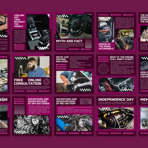 Mechanic Social Media Posts-stories-icons, Mechanic Canva Posts-stories ...
