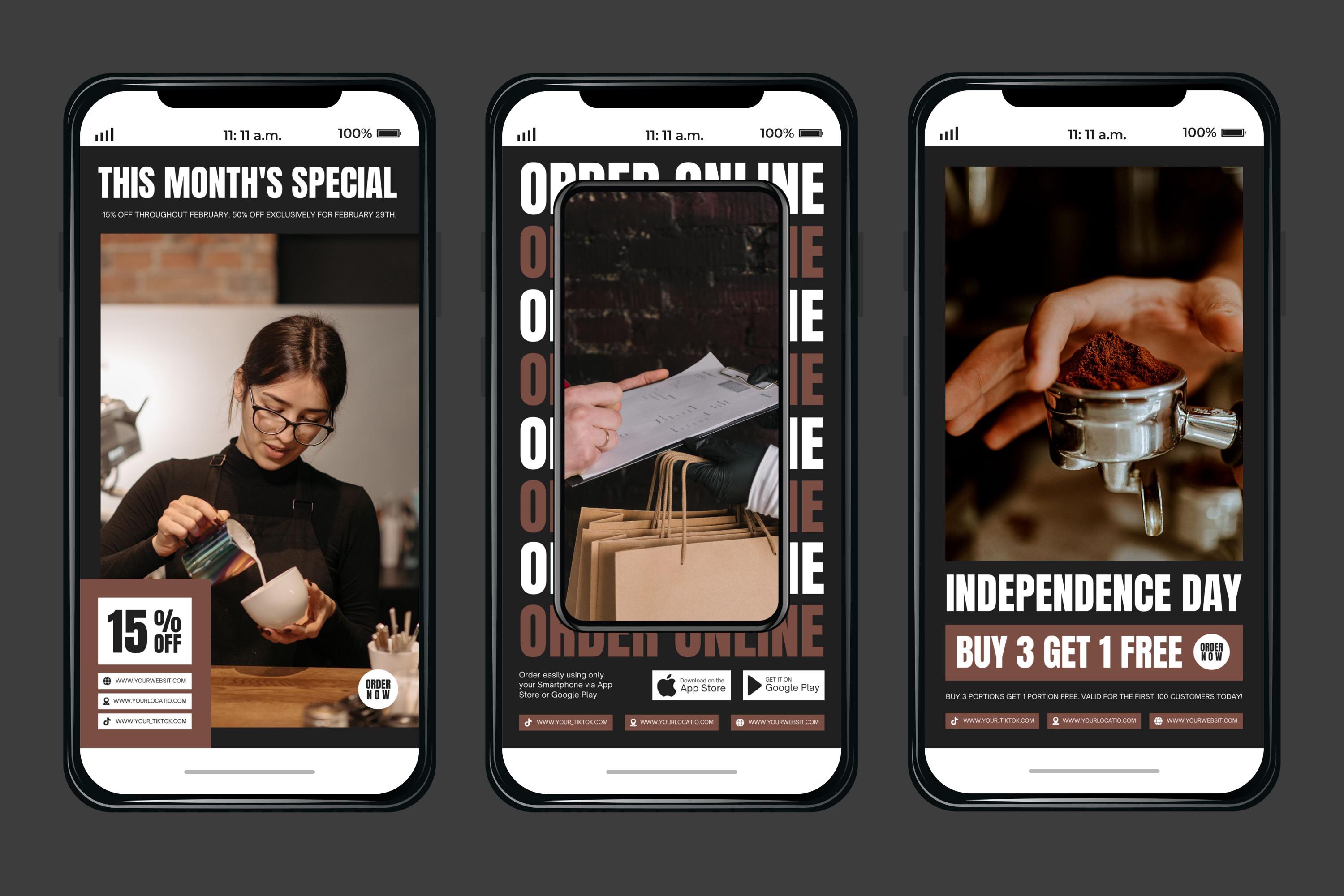 550 Coffee Instagram Templates: Social Media Canva Designs - Etsy