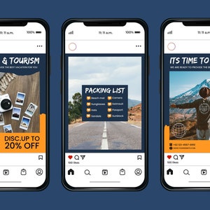 Travel Social Media for Canva Templates, Travel IG Post, Travel IG ...