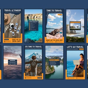 Travel Social Media for Canva Templates, Travel IG Post, Travel IG ...