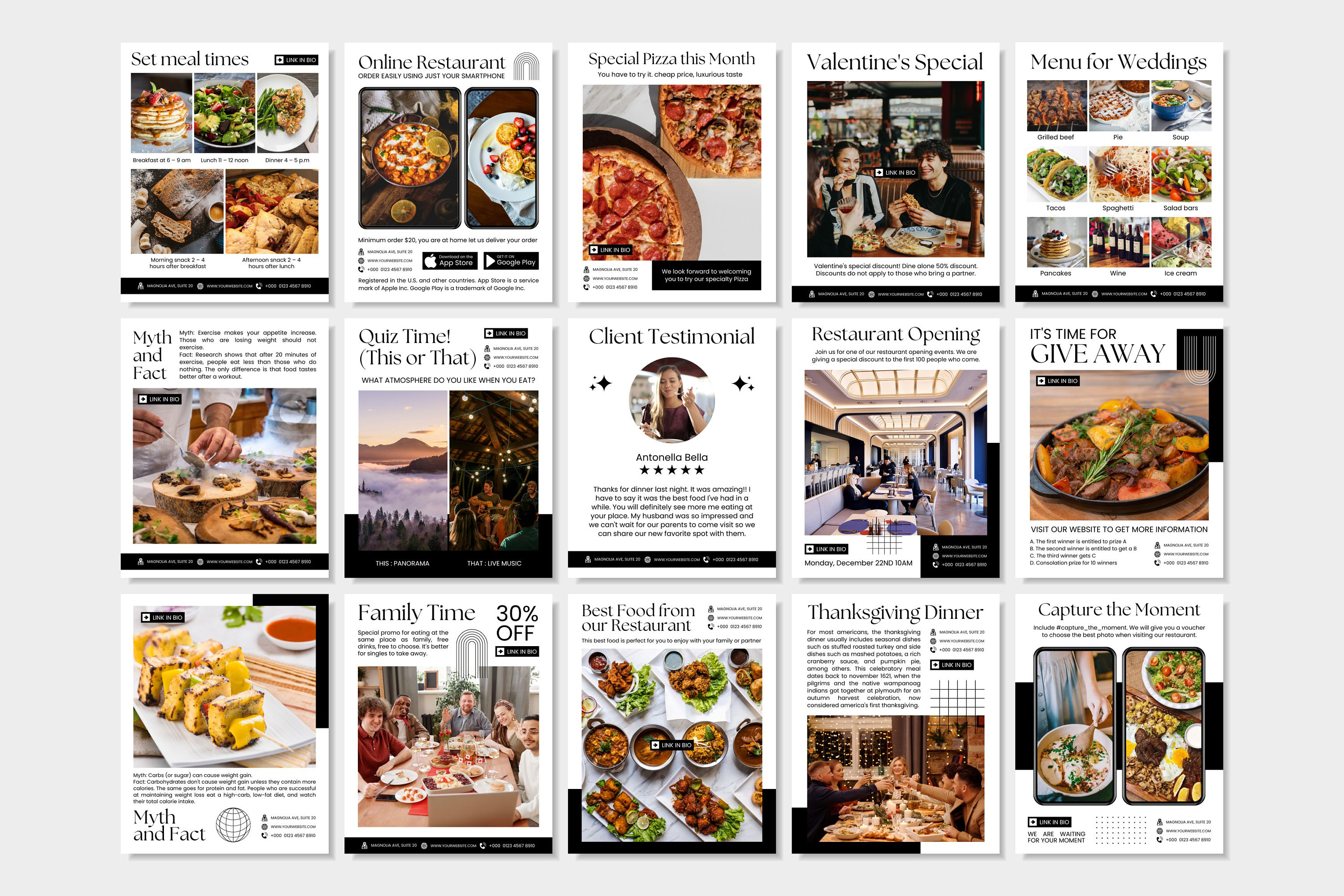 Restaurant Canva, Restaurant Social Media, Restaurant Instagram ...