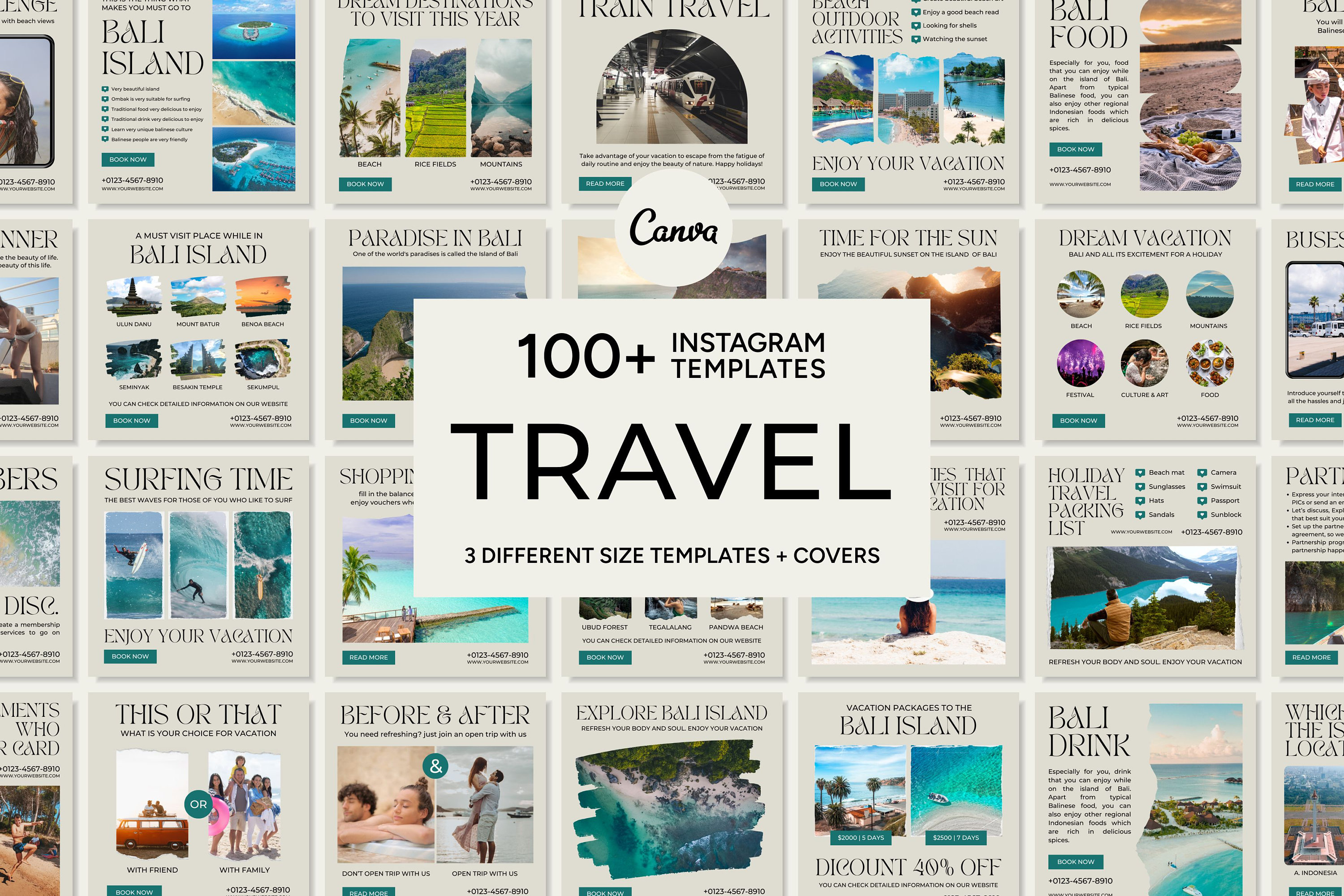 Travel Templates, Travel Canva, Travel Social Media, Travel Instagram ...
