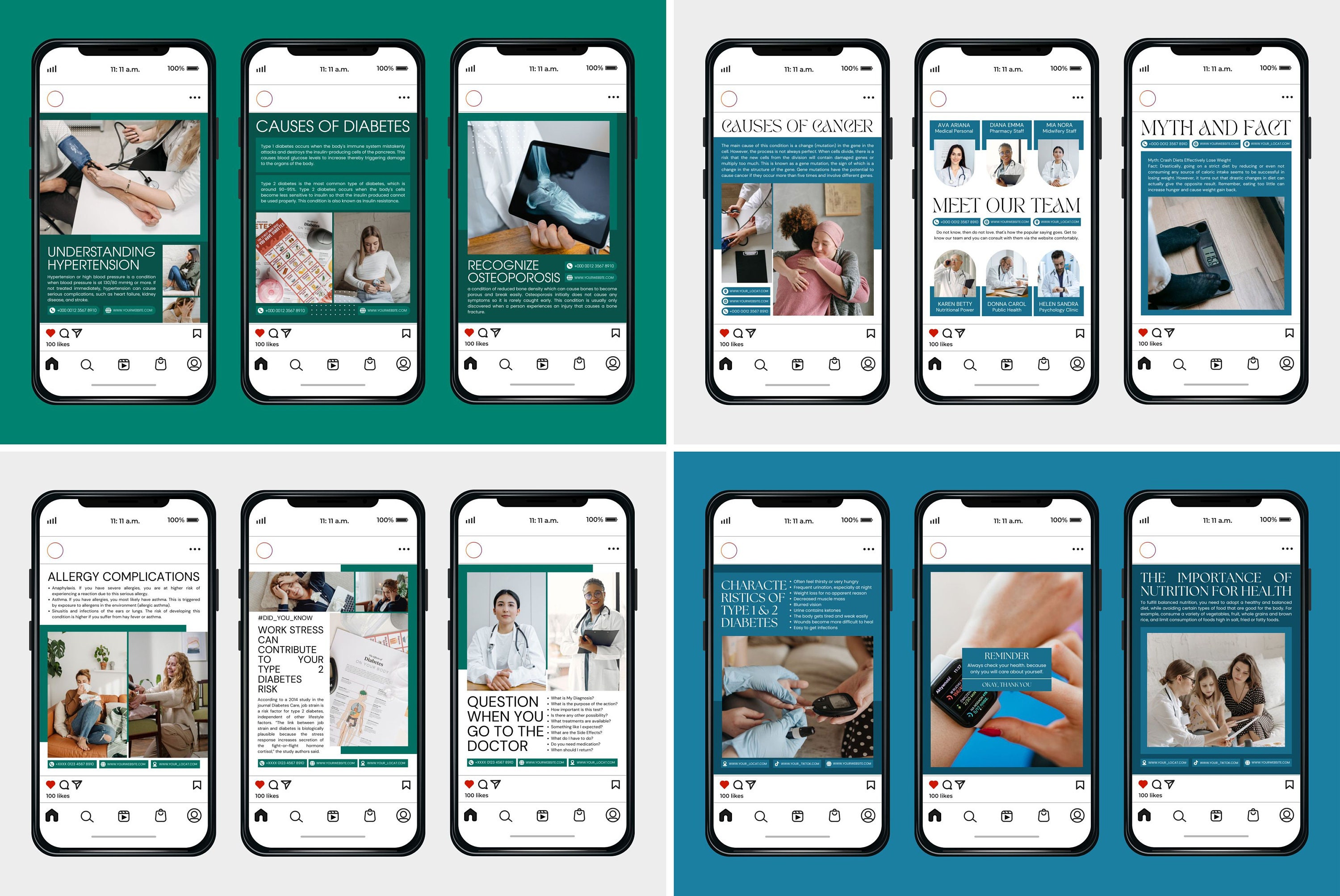 Medical Bundle, Medical Pack, Medical Templates, Medical Canva, Medical ...