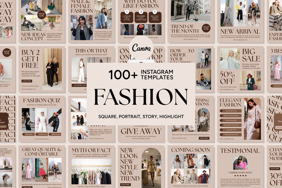 Fashion Templates, Fashion Canva, Fashion Social Media, Fashion ...