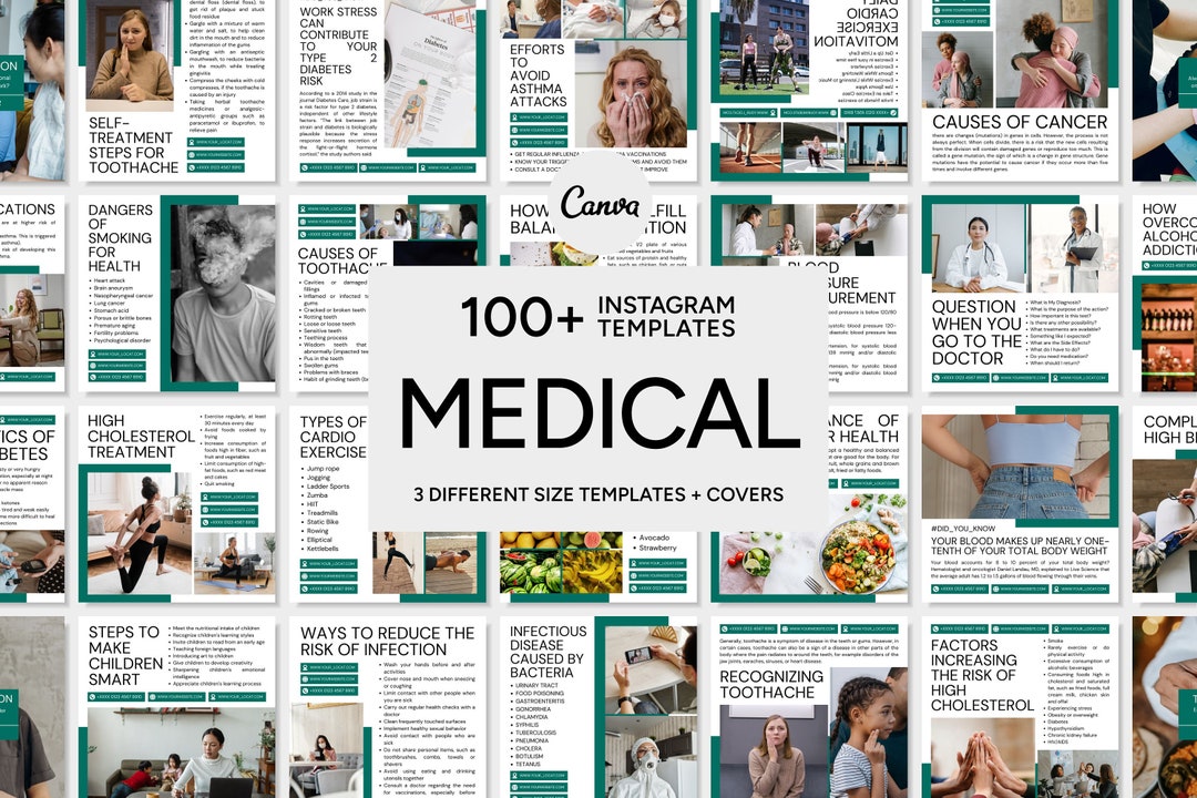 Medical Canva Posts, Medical Canva Stories, Medical Canva Icons ...