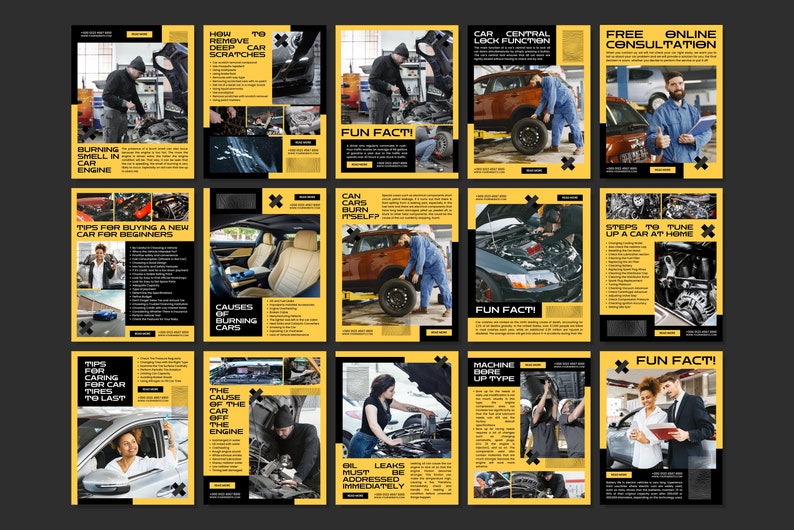 Mechanic Canva IG Posts, Mechanic Canva IG Stories, Mechanic Canva IG ...