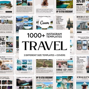 Travel Canva Template for Social Media, Travel Instagram Template ...