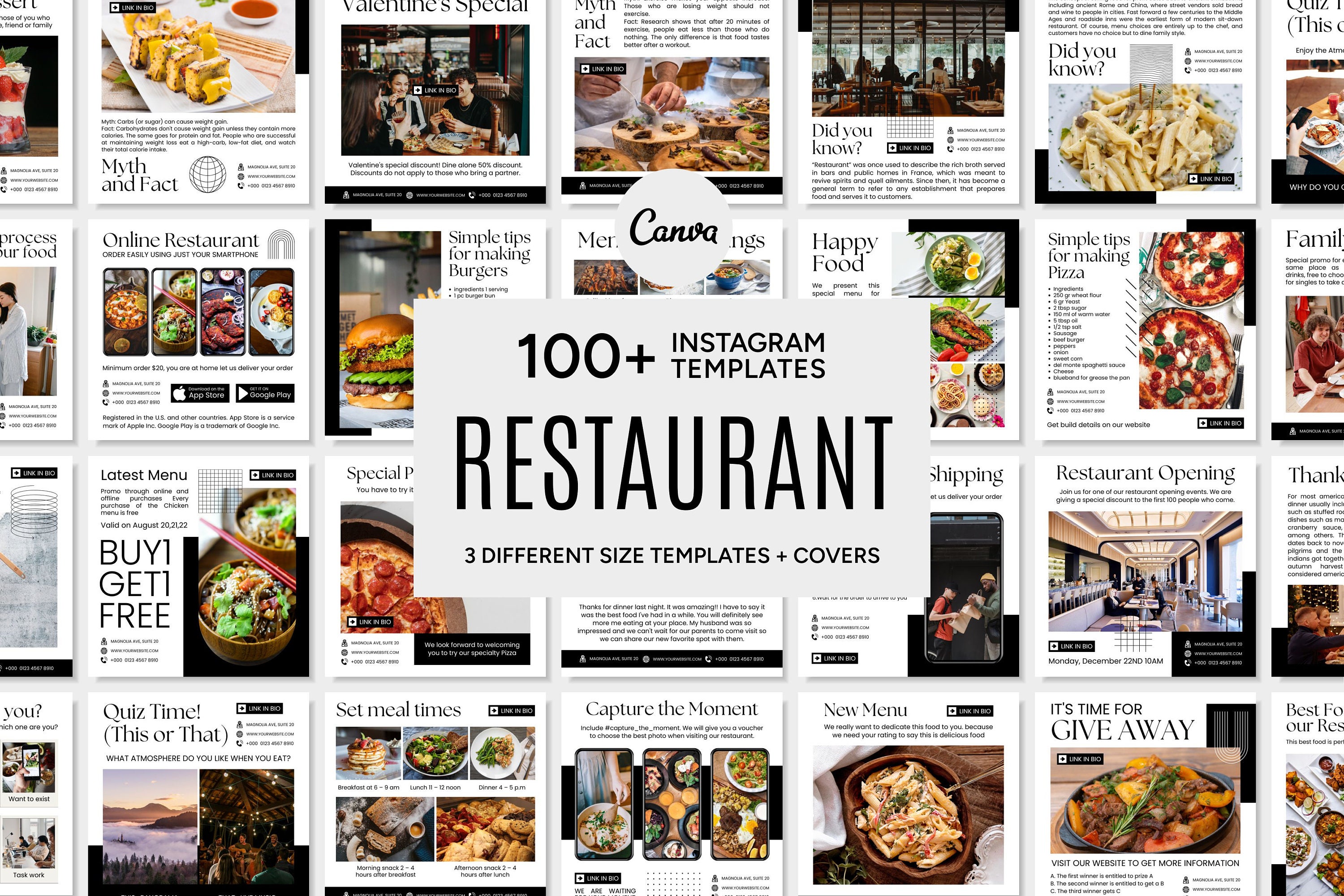 Restaurant Canva, Restaurant Social Media, Restaurant Instagram ...