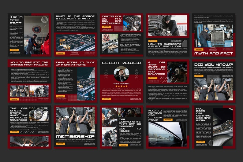 Mechanic Canva, Mechanic Social Media, Mechanic IG Templates, Mechanic ...