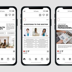 Canva Medical Social Media Templates: Instagram Posts, Stories, Icons ...