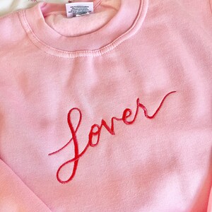 Lover Embroidered Sweatshirt Taylor Swift Inspired Embroidered Crewneck ...