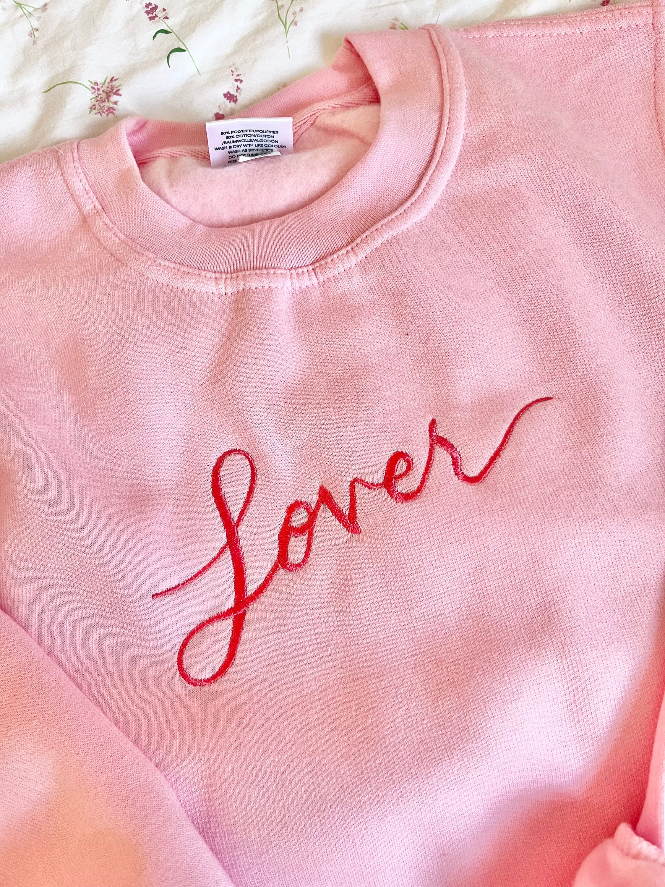 Lover Embroidered Sweatshirt Taylor Swift Inspired Embroidered Crewneck ...