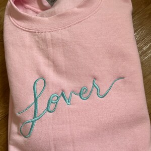 Lover Embroidered Sweatshirt Taylor Swift Inspired Embroidered Crewneck ...