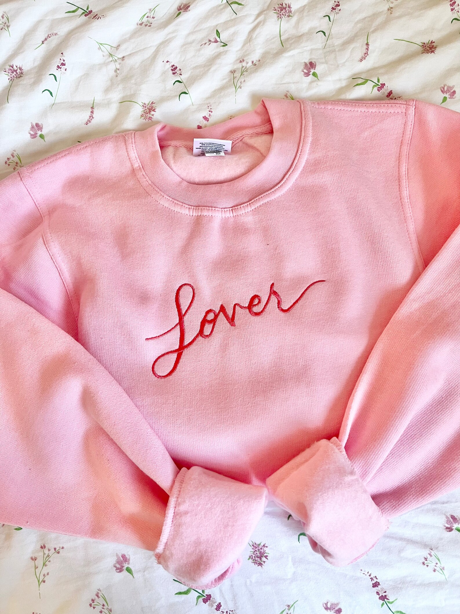 Lover Embroidered Sweatshirt Taylor Swift Inspired Embroidered Crewneck ...