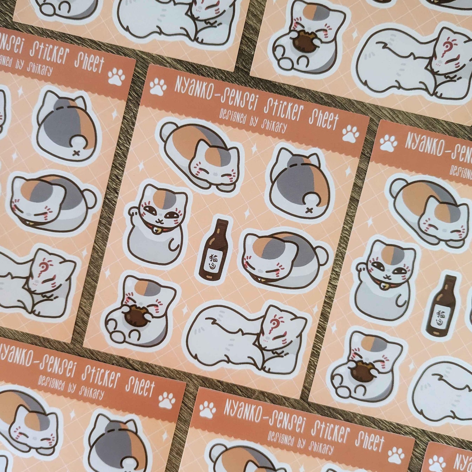 Nyanko-sensei Sticker Sheet - Etsy