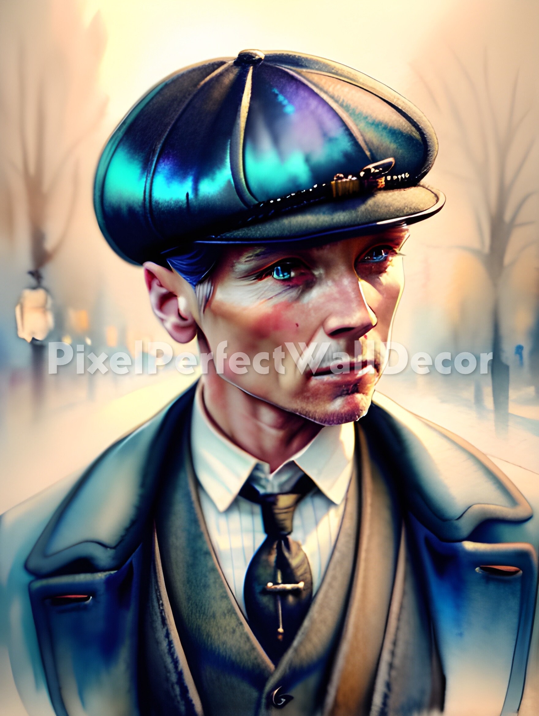 Cillian Murphy A3 Watercolour Portrait, Peaky Blinders Artwork, Unique ...