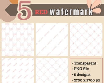 AI WATERMARK, Red Watermark, Transparent Png Watermark, Watermark Logo ...