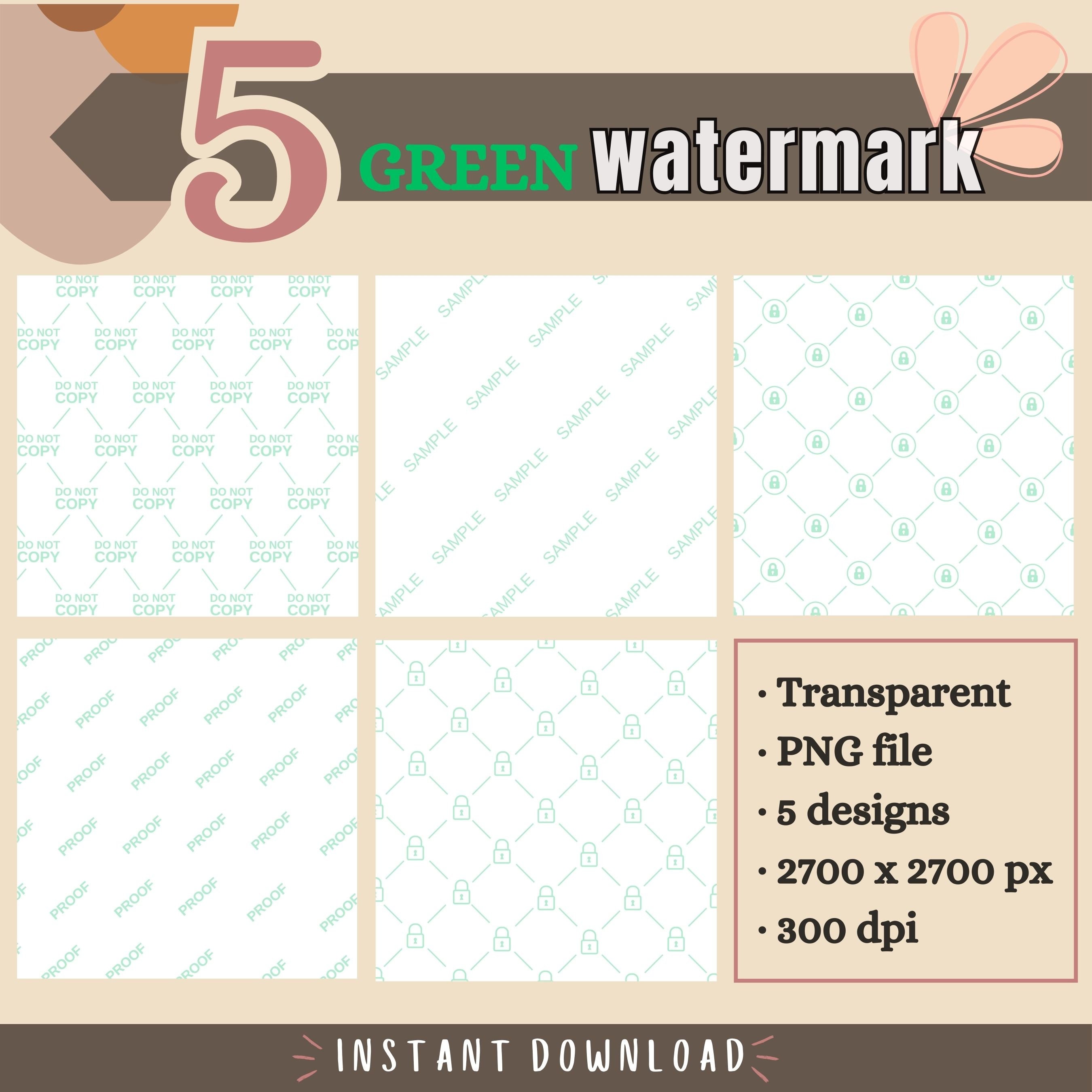 Green Watermark, Transparent Png Watermark, Watermark Logo, Photo ...