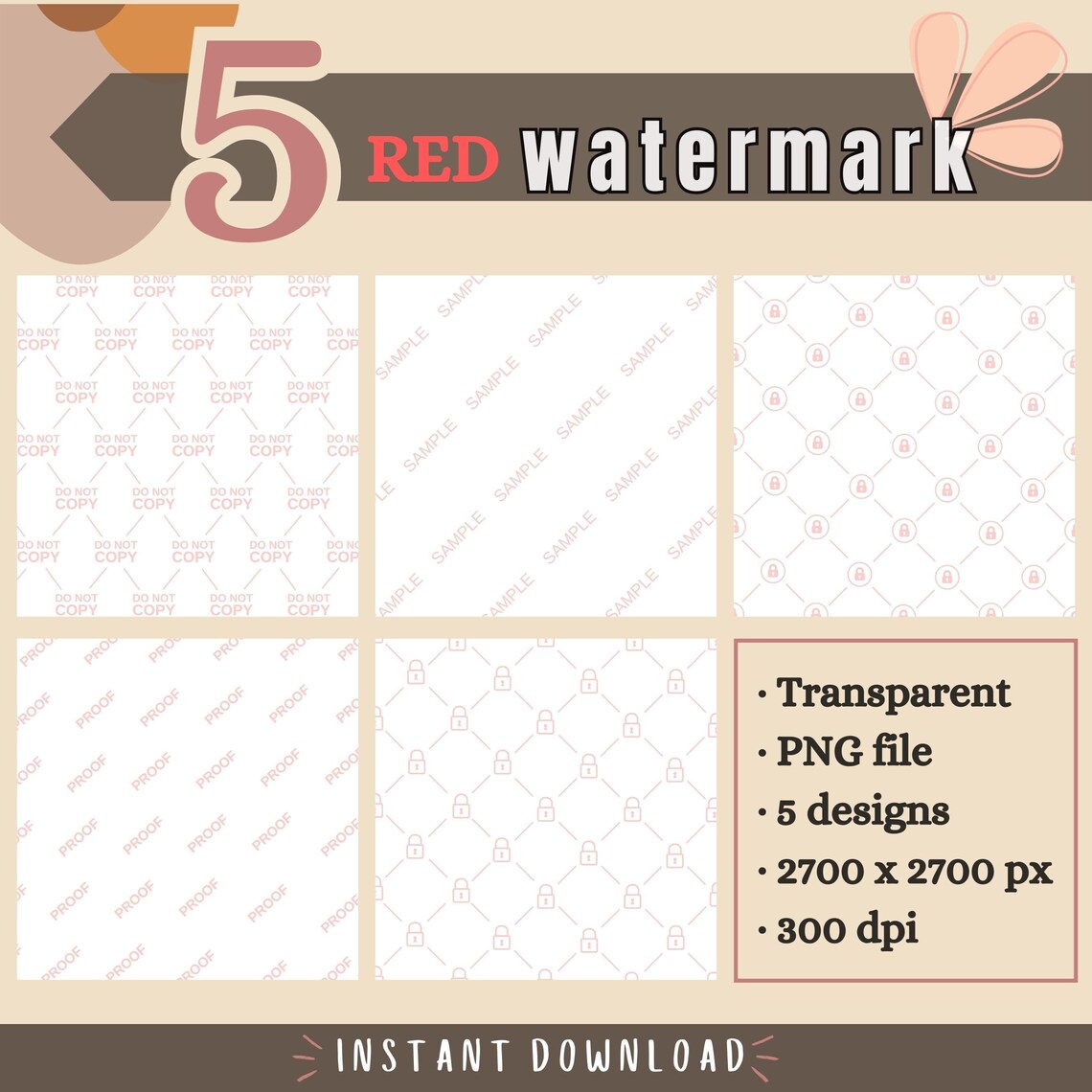 Red Watermark, Transparent Png Watermark, Watermark Logo, Photo ...