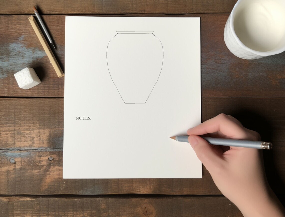 Printable Pottery Sketch Book, Ceramics Surface Design, Pottery ...