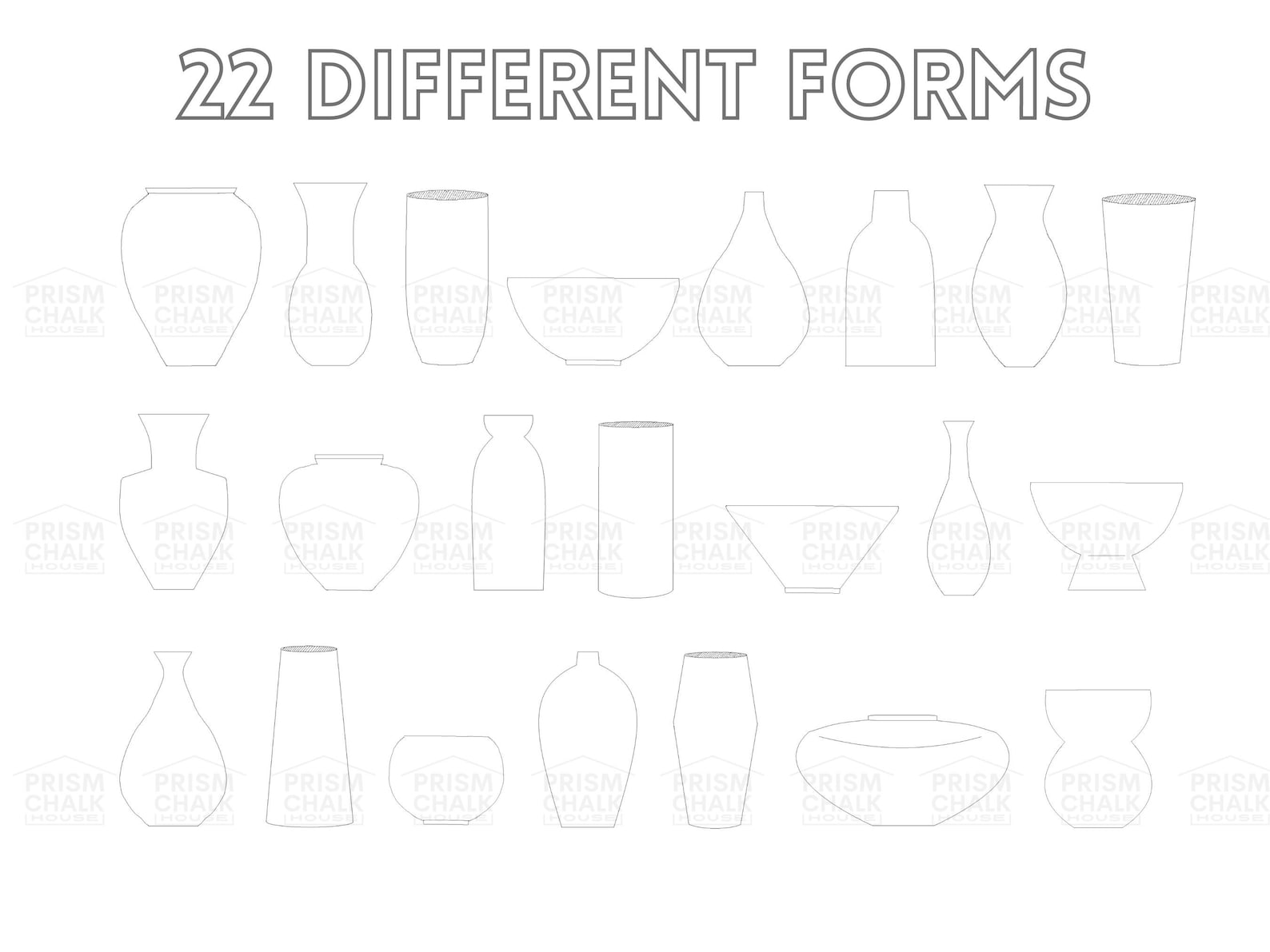 Printable Pottery Sketch Book, Ceramics Surface Design, Pottery ...