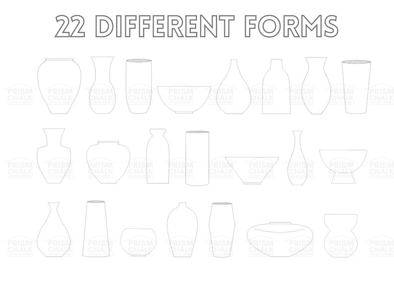 Printable Pottery Sketch Book, Ceramics Surface Design, Pottery ...