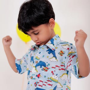 Cotton Block Printed Co-ord Set for Boys | Shirt and Shiort Sets for ...