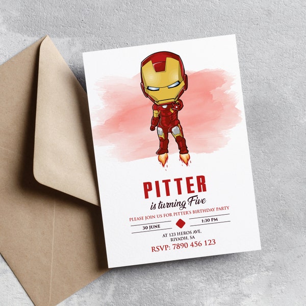 Iron Man Birthday Card - Etsy