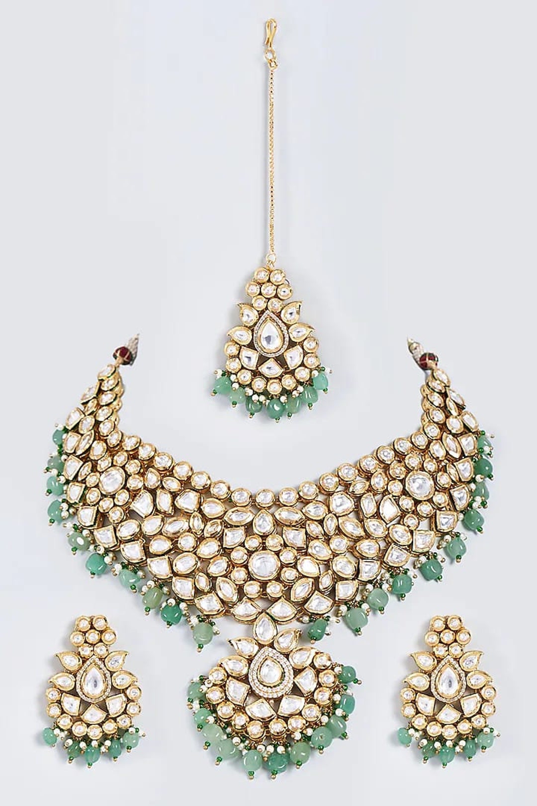 Sabyasachi Inspired Designer Kundan Set, White Pearl Choker, Kundan ...