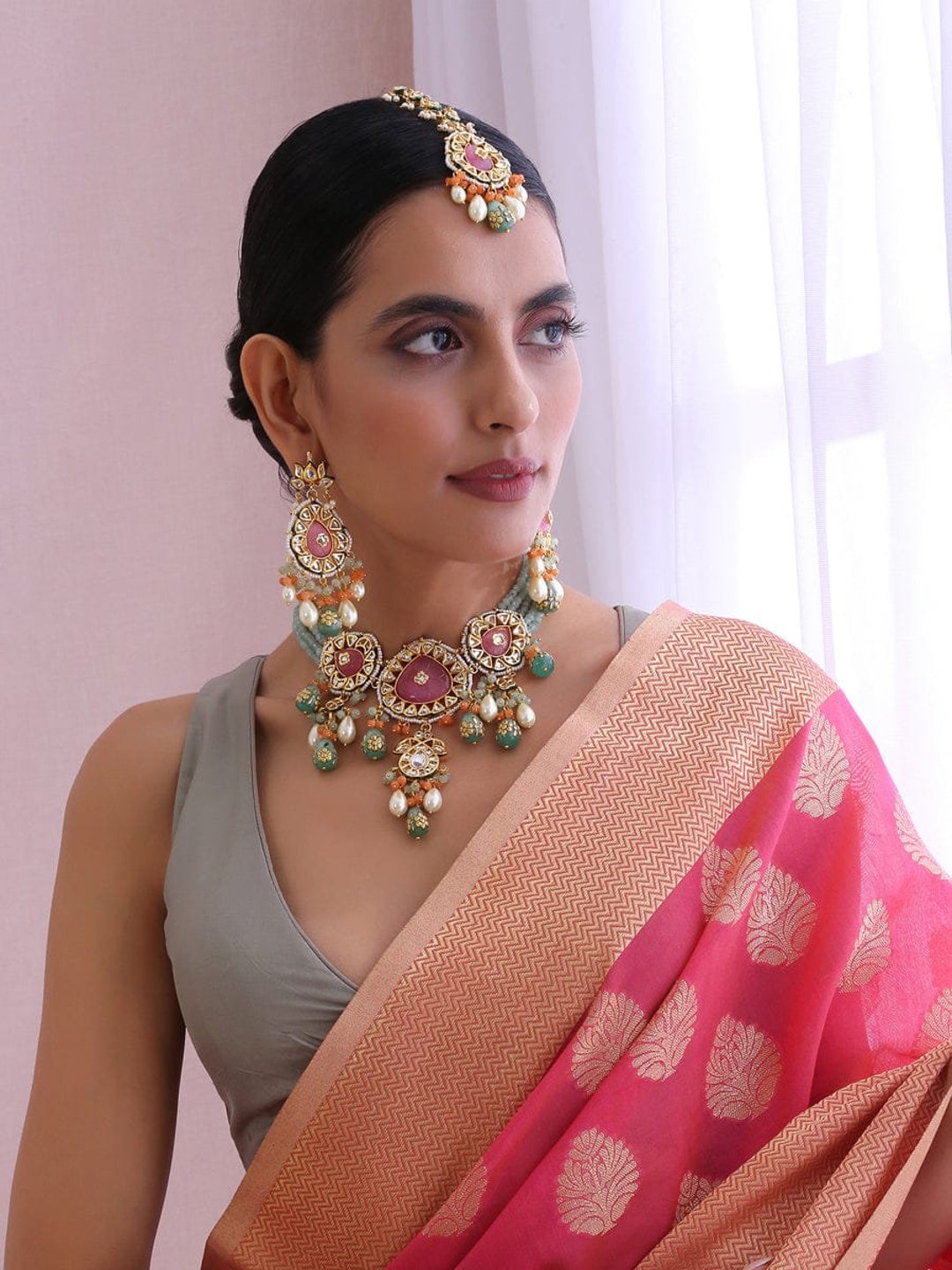 Designer Kundan Haar,tanjore Kundan Jewelery,bridal Kundan Haar,gold ...