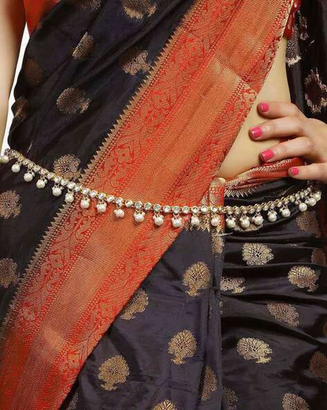 Waist Chain Kundan Belly Sari Saree Chain Indian Jewelry Jewellery ...