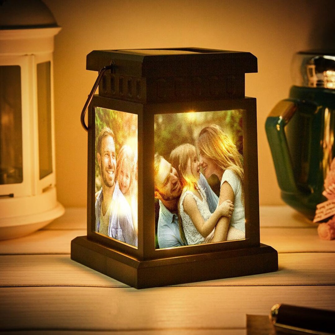 Anniversary Gifts, Personalized Photo Lantern Nightlight Lamp Memorial ...