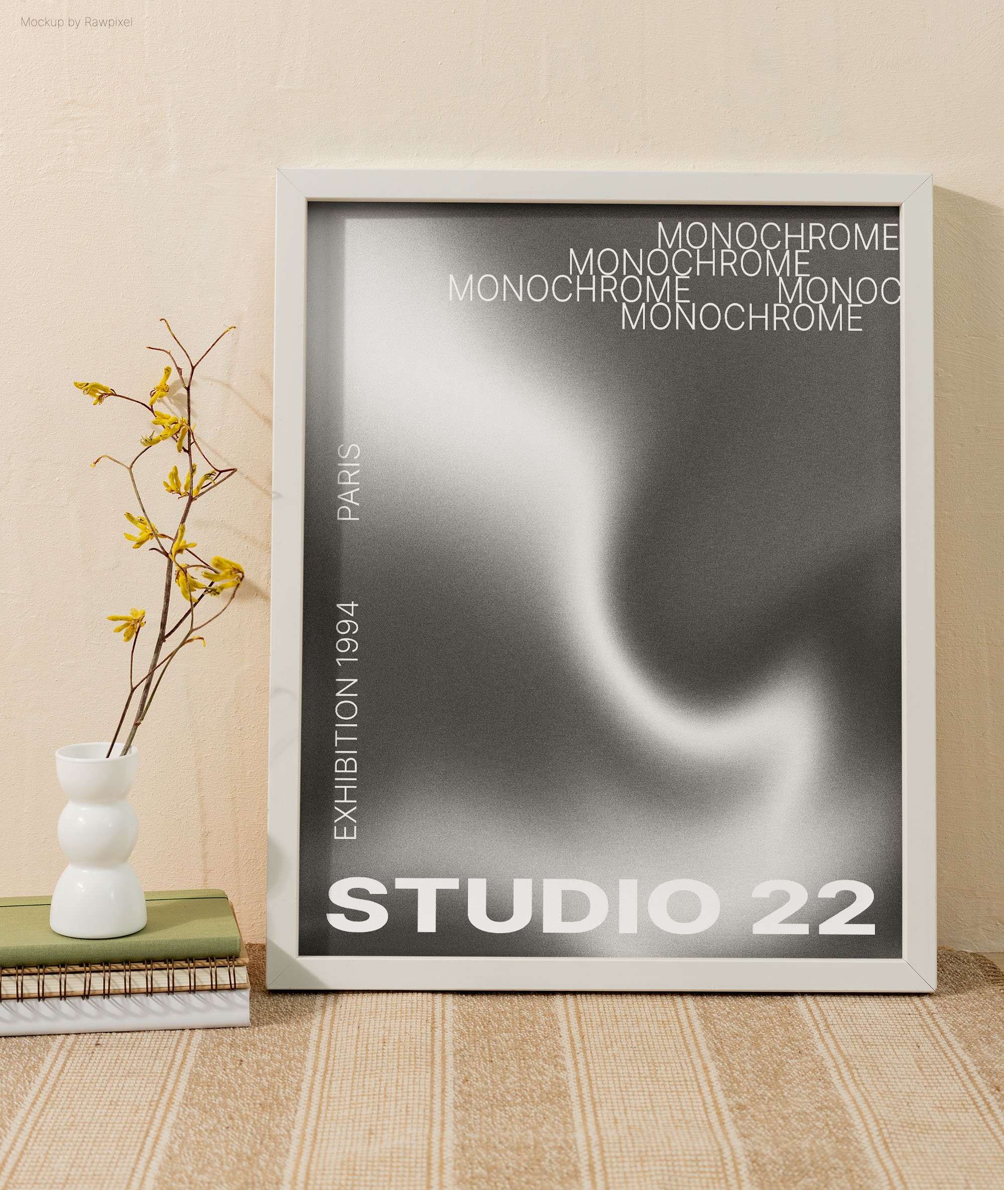 Retro Monochrome Gallery Art Paris Exhibition Poster Clean - Etsy