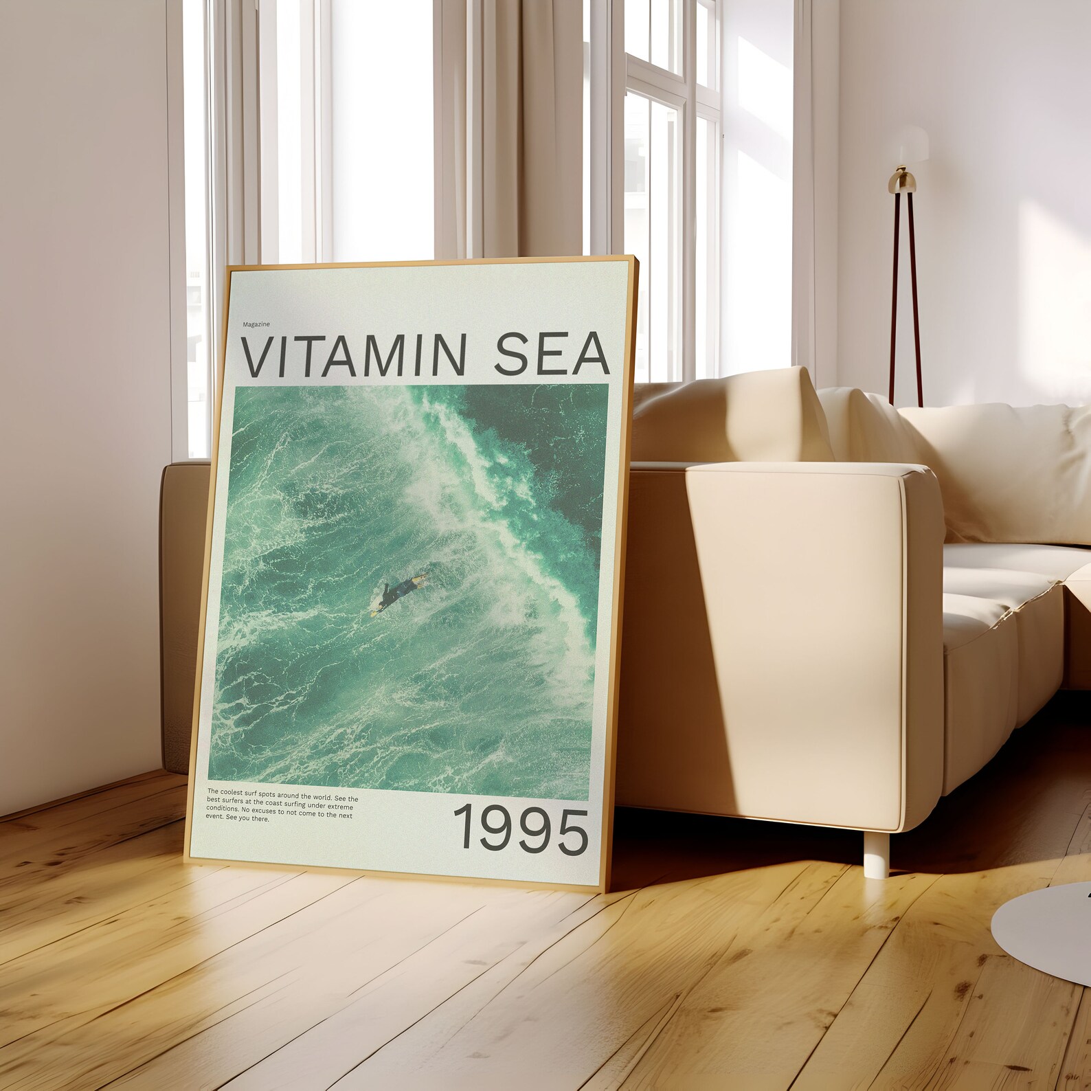 Surf Magazine Retro Poster, Surfer Cover, Summer 1995 Print, Beach ...