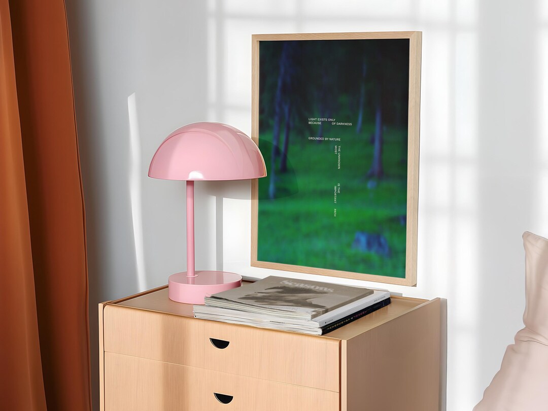 Minimalistic Blurry Forrest Poster, Modern Dark Nature Photography Wall ...