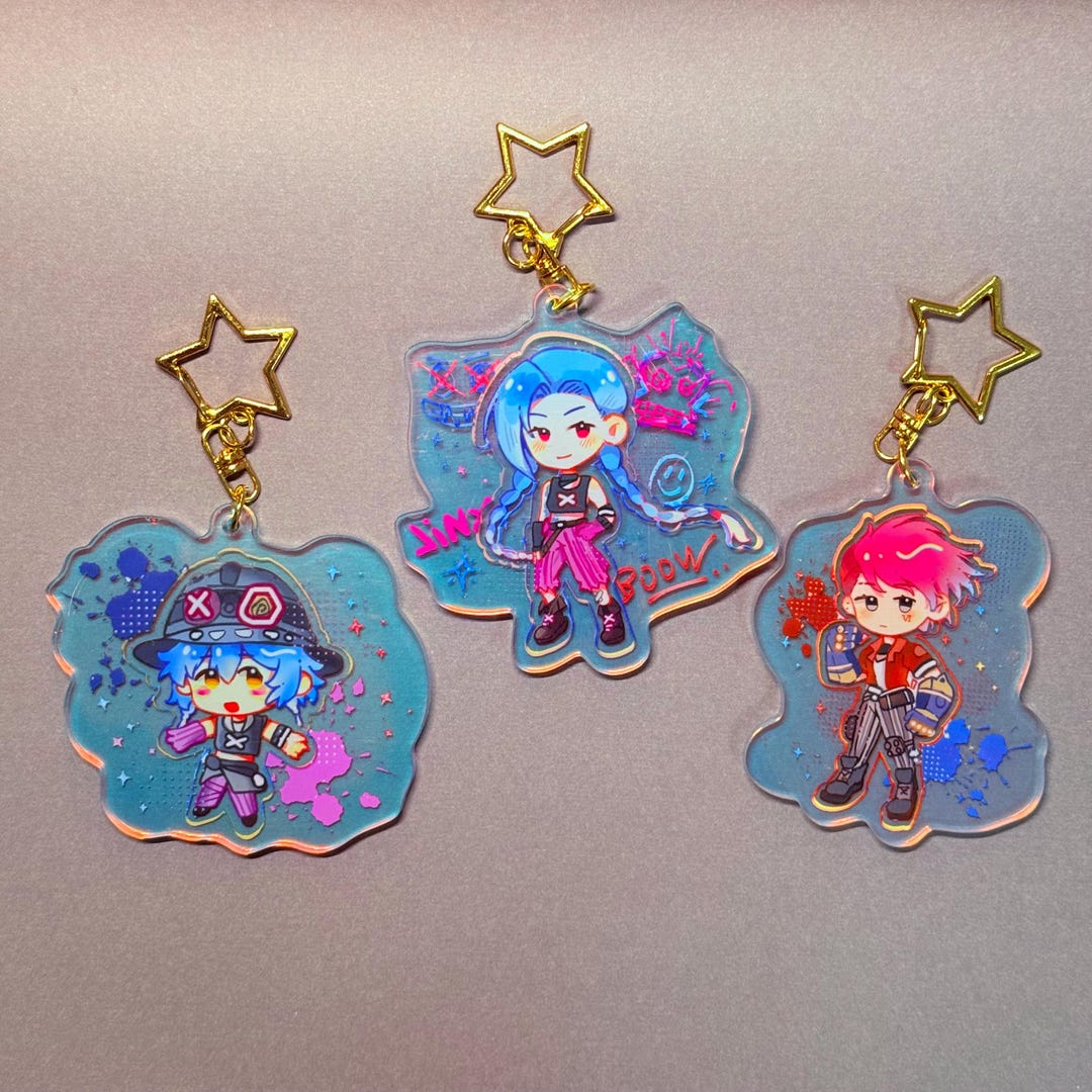 Jinx Vi Isha Inspired Keychain, Fans Gift Memorabilia, Fandom Gift - Etsy