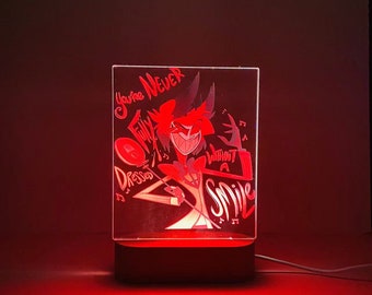 Hazbin Hotel Alastor Night Light, Gift for Gamers, Christmas Gift ...