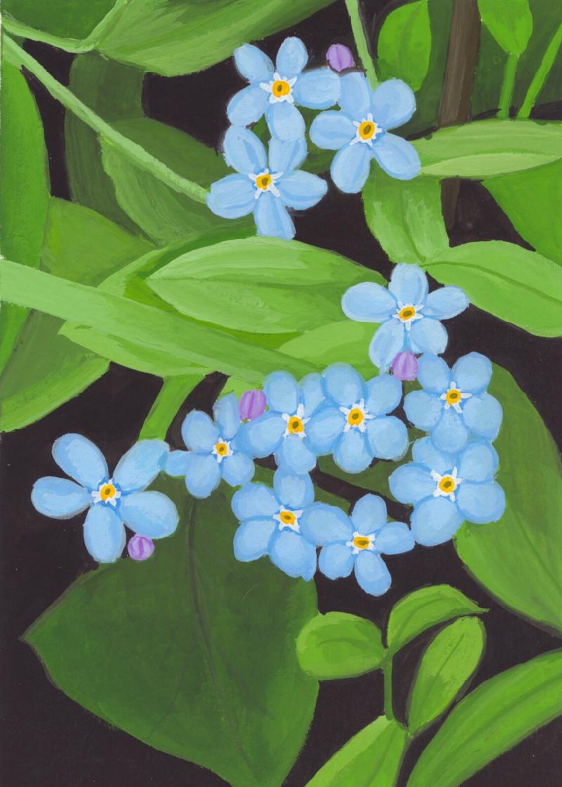 Forget-me-not - Greeting Cards - Etsy