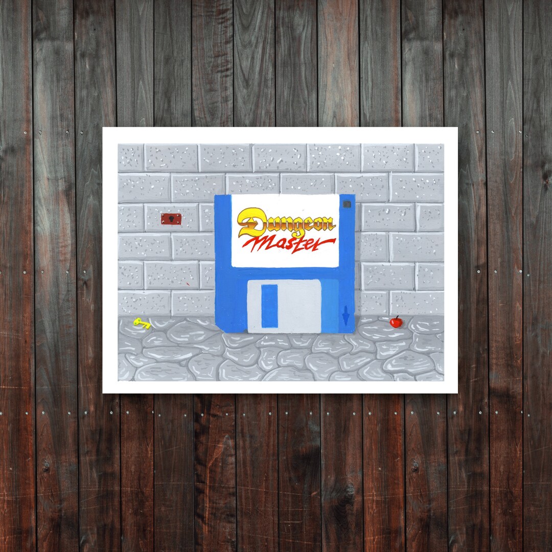 Custom Retro Amiga Floppy Disk Original Gouache Painting - Etsy