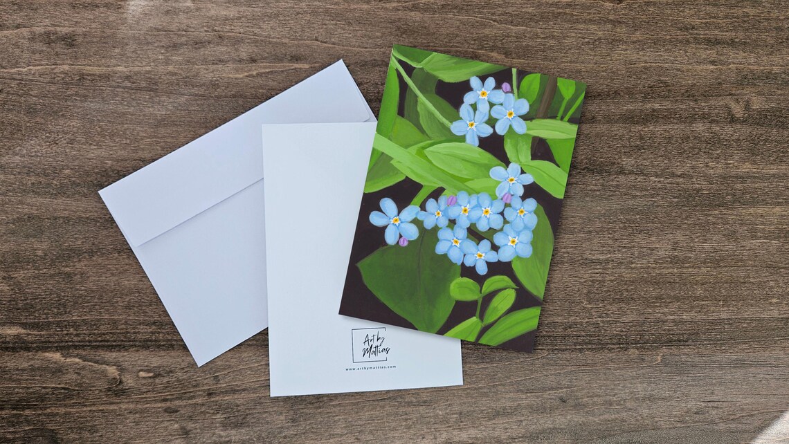 Forget-me-not - Greeting Cards - Etsy